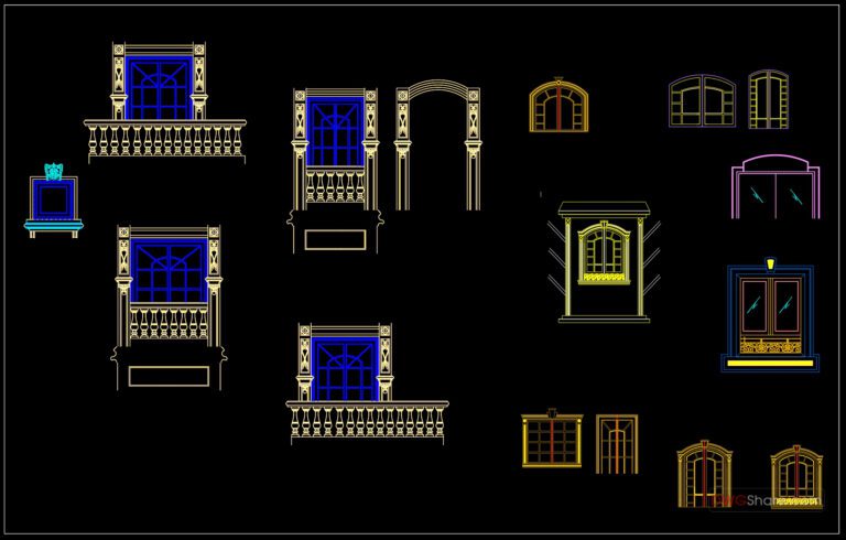 119.Cad classical elements cad blocks free dwg