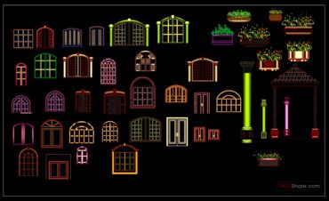 119.Cad classical elements cad blocks free dwg