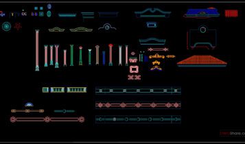 118. CAD technical drawings of kitchen cabinets for the house
