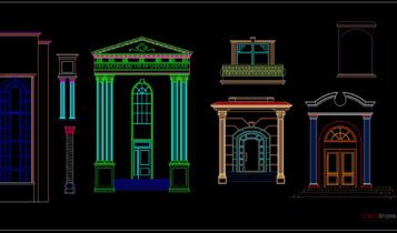 78.Flag Pole Elevation and Sections Details Autocad file