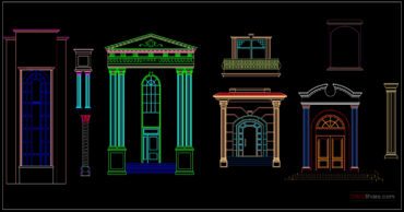 122.Cad classical elements cad blocks free dwg