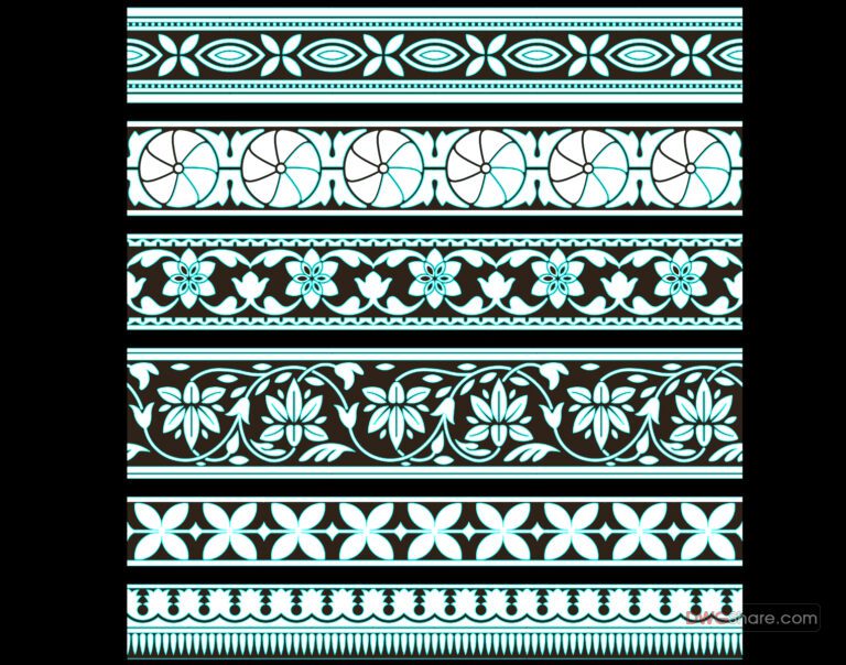 124.Indian Pattern Cad Blocks Free Download