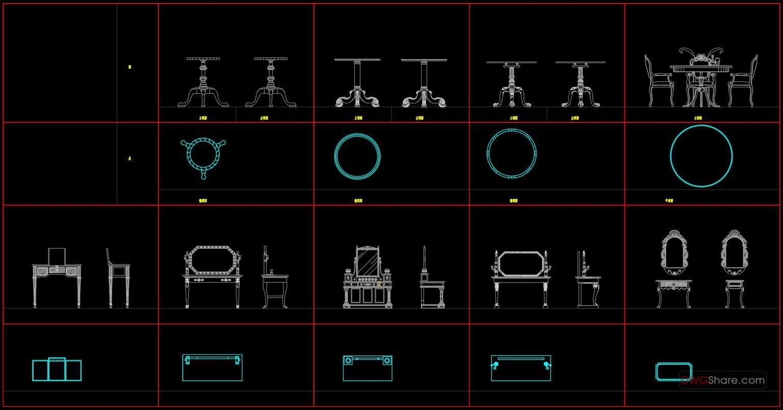 135.Furniture Cad Blocks free download