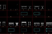 252. CAD blocks of coffee tables and tea tables