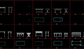 313. Free download Dining Tables CAD Blocks