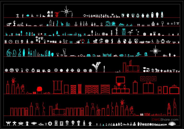 14. Accessories AutoCAD blocks free download