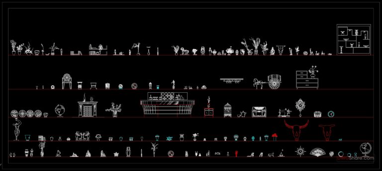 15. Accessories AutoCAD blocks free download