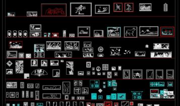 Autocad Drawings of Painting and Picture Frame Designs