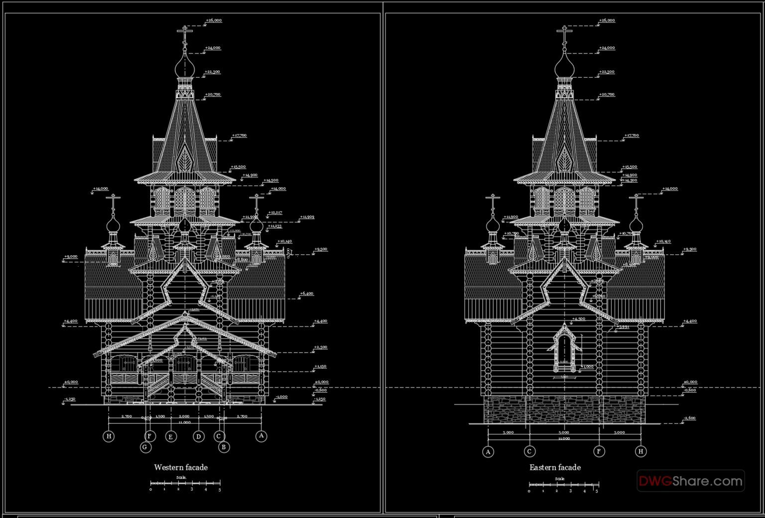 18.Stave Church Detail Drawing Free Download