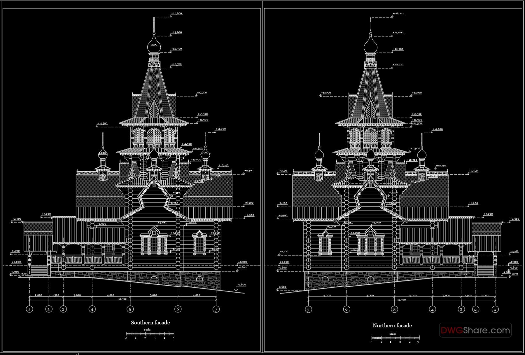 18.Stave Church Detail Drawing Free Download