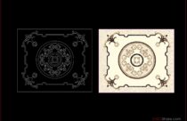 42 models of gypsum ceiling medallions, arches, and semi-circular ...