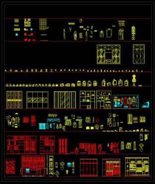 25.Wardrobe AutoCAD blocks free download