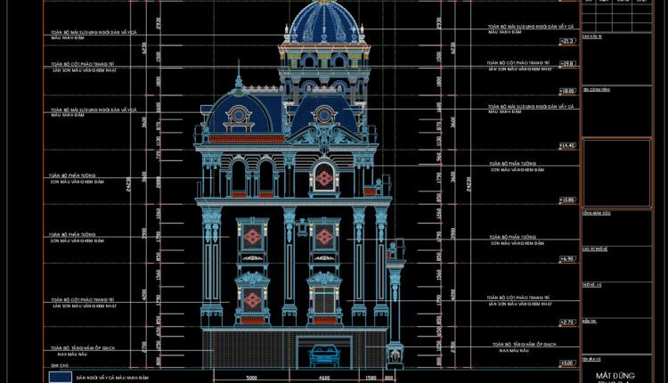 4 Levels House Faces Details AutoCAD File - Free Cad Blocks, download ...