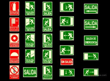 43.Emergency Blocks AutoCAD DWG drawings