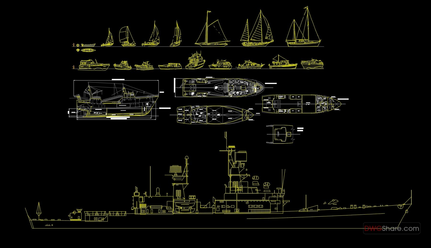 45.Plant and Boat Lift CAD blocks