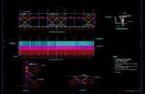 151. CAD drawings of detailed glass balustrade staircase