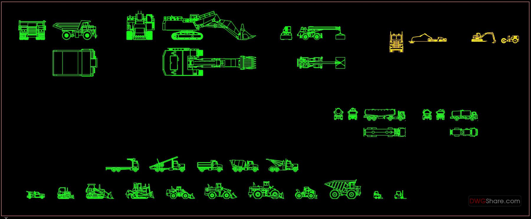 52.Construction Machines Autocad Blocks Free Download