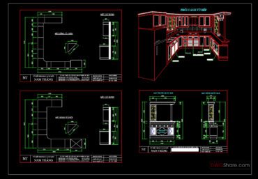 67.Traditional kitchen cupboard, kitchen cabinets autocad drawing