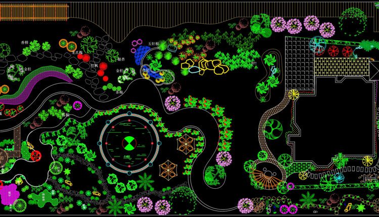 69.Urban Garden Plan Design Layout Plan CAD - Free Cad Blocks, download ...