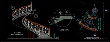 71.Details handrail stairs, handrails autocad free download