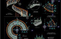 27.Details handrail stairs, handrails autocad free download