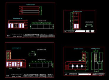 71.Traditional kitchen cupboard, kitchen cabinets autocad drawing