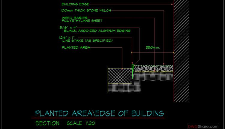 73.Autocad Drawing Of Planted Area Edge Details For Free Download ...