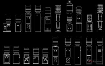 73.Water Coolers CAD Blocks