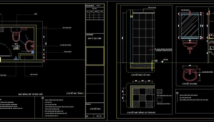 74.WC Layout Plan and elevations details AutoCAD drawing download ...