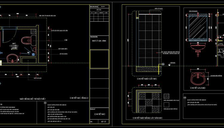 74.WC Layout Plan and elevations details AutoCAD drawing download ...