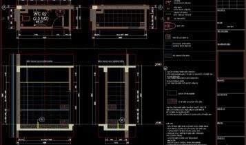 378. Free Download Detailed Residential Bathroom CAD Drawings