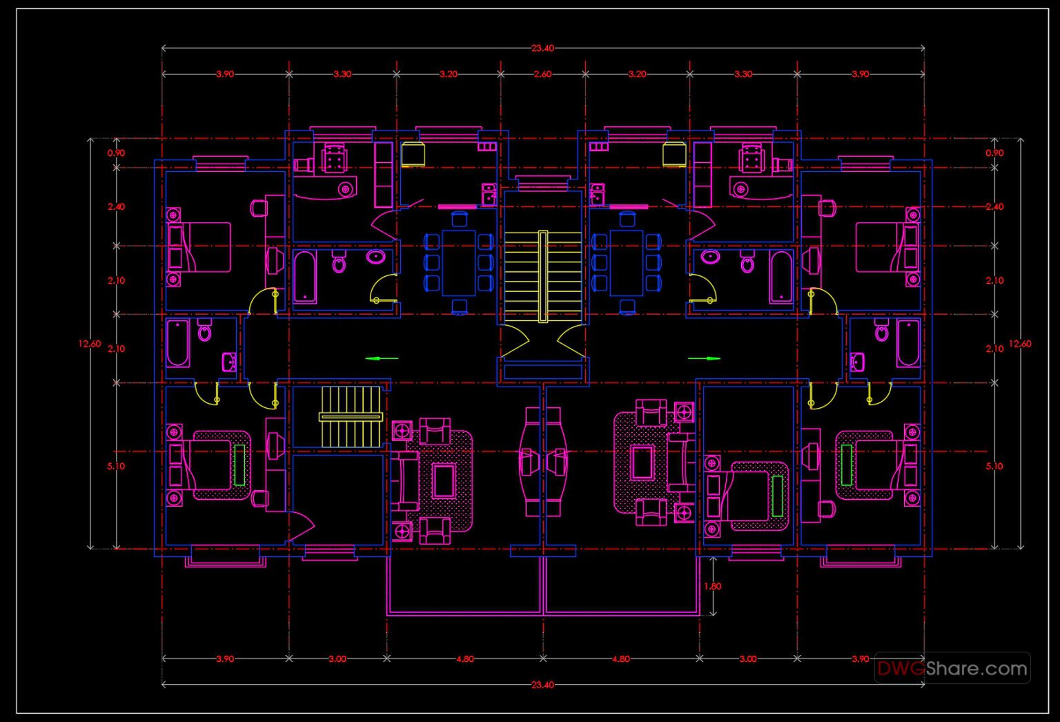 85.Apartment Plans AutoCAD File Free Download