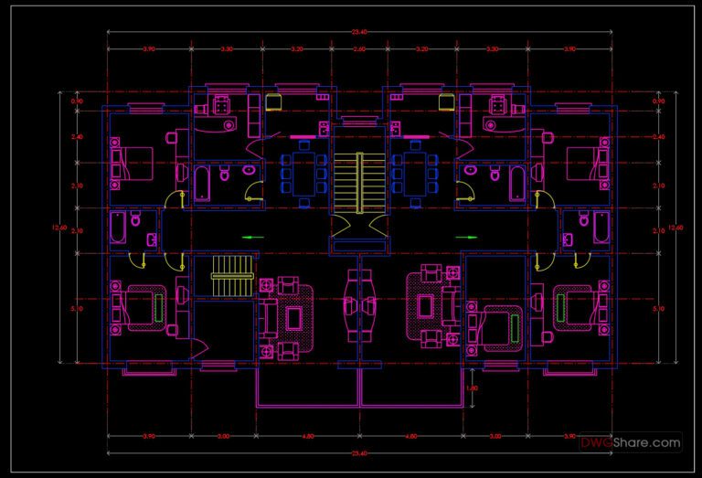 85.Apartment Plans AutoCAD File Free Download