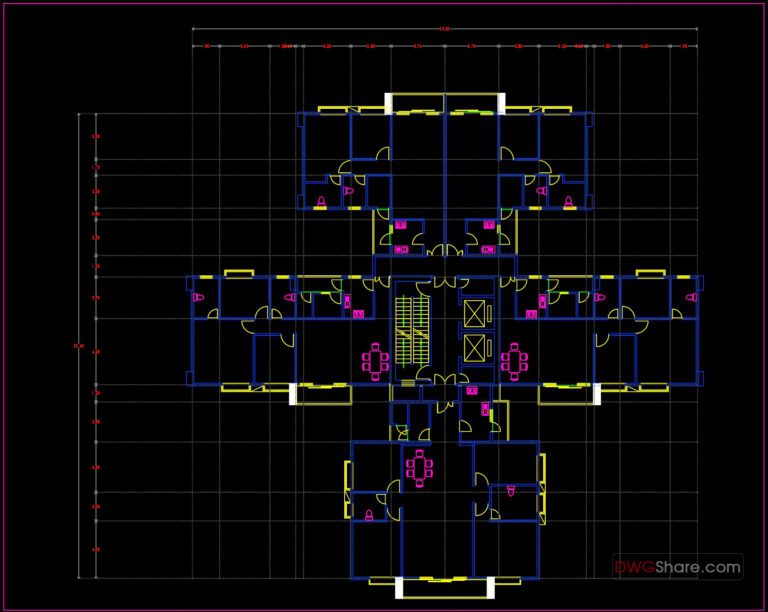 86.Apartment Plans AutoCAD File Free Download