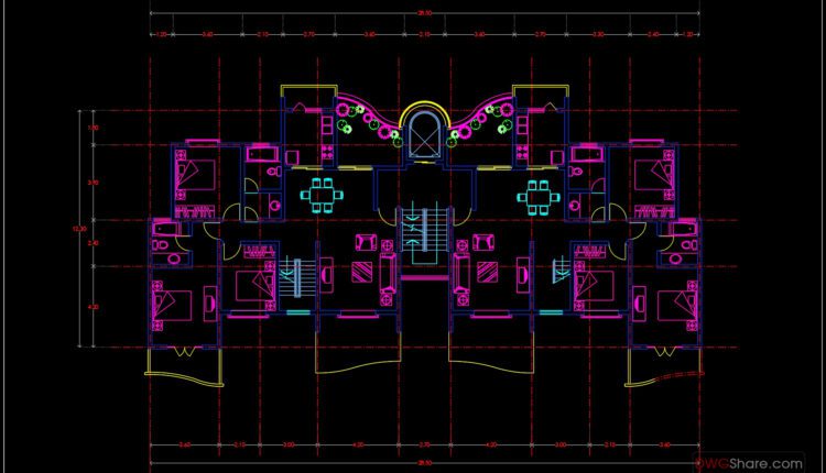 92.Apartment Plans AutoCAD File Free Download - Free Cad Blocks ...