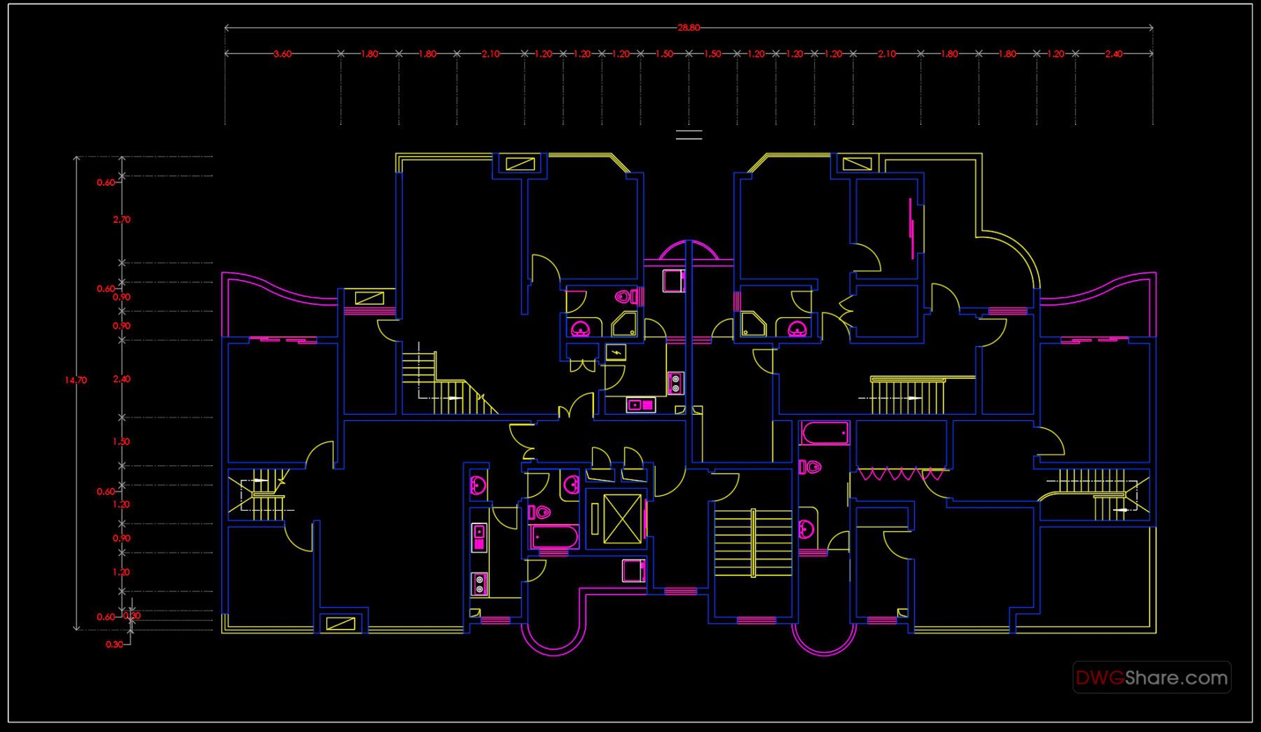 93.Apartment Plans AutoCAD File Free Download