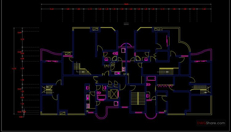 93.Apartment Plans AutoCAD File Free Download - Free Cad Blocks ...