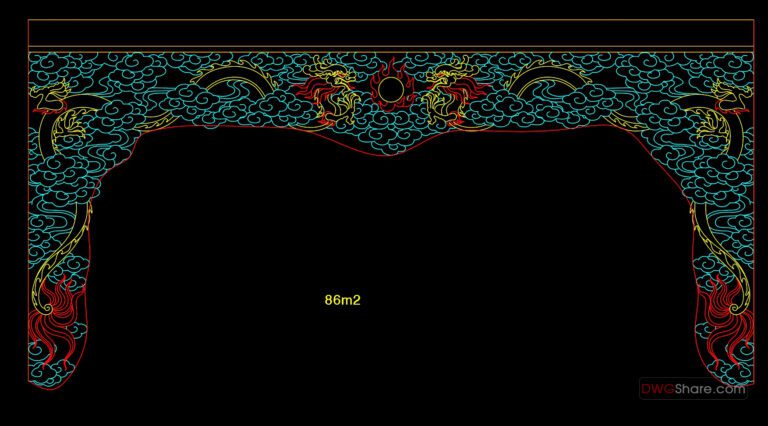 94.Asian Traditional Pattern AutoCAD Blocks Free Download