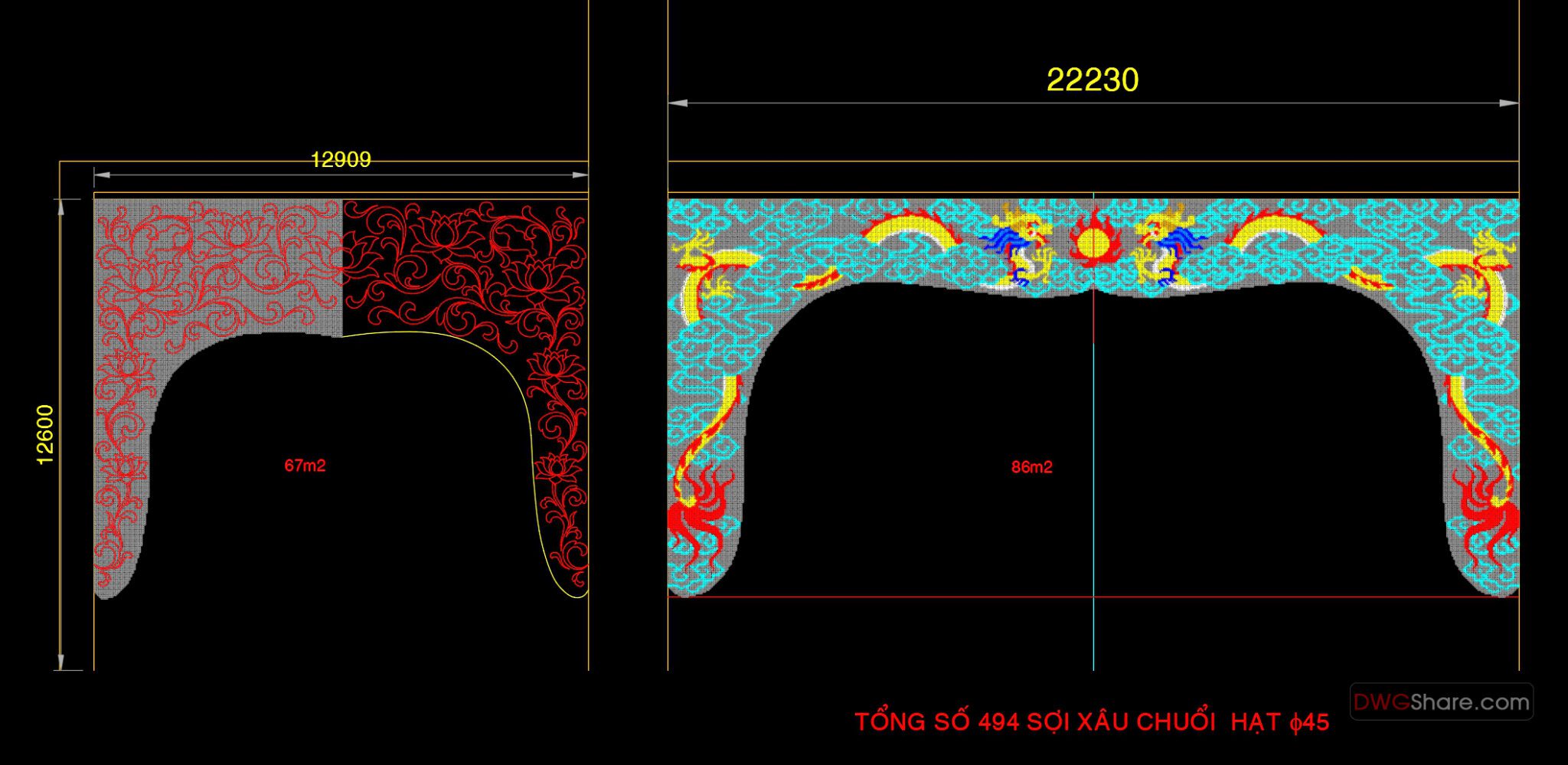 94.Asian Traditional Pattern AutoCAD Blocks Free Download