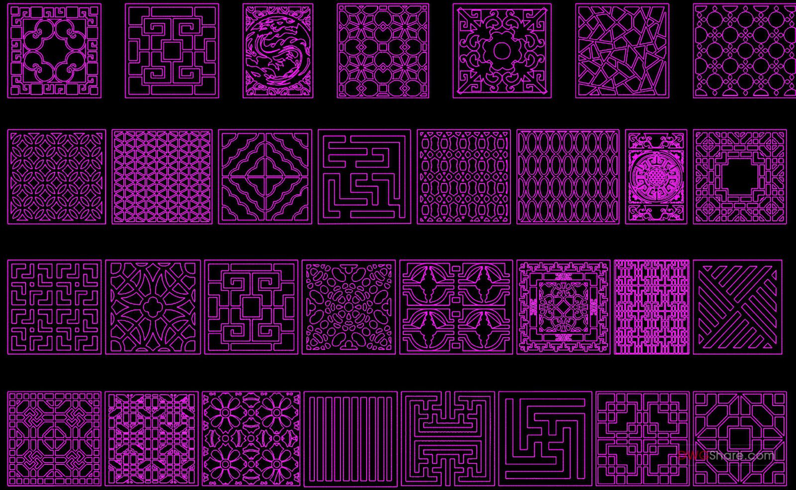 96.Decorative pattern free download - Free Cad Blocks, download DWG ...