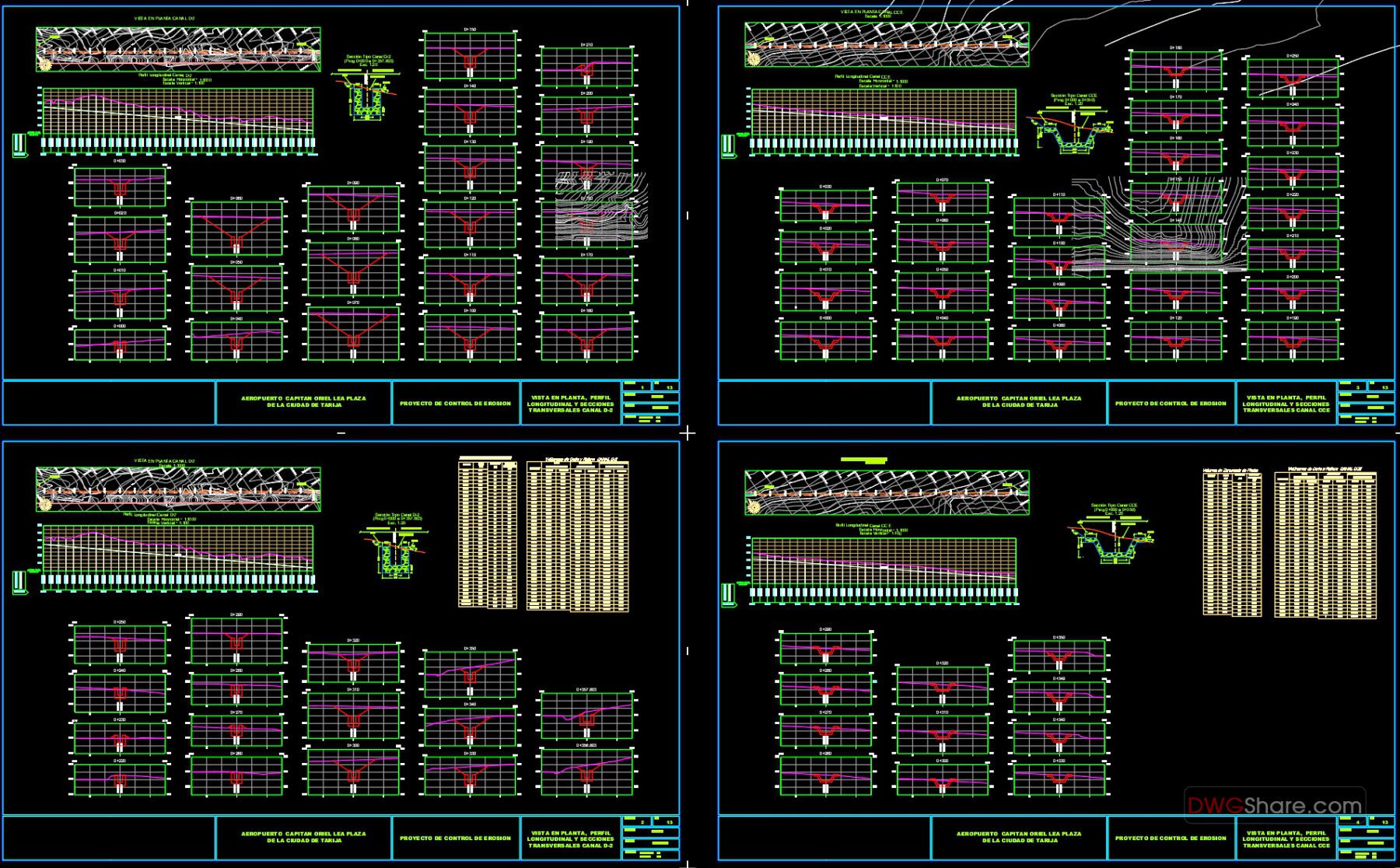 Aeropuerto Capitan Oriel Lea Plaza Autocad DWG File