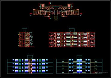 Apartment Building AutoCAD File Free Download