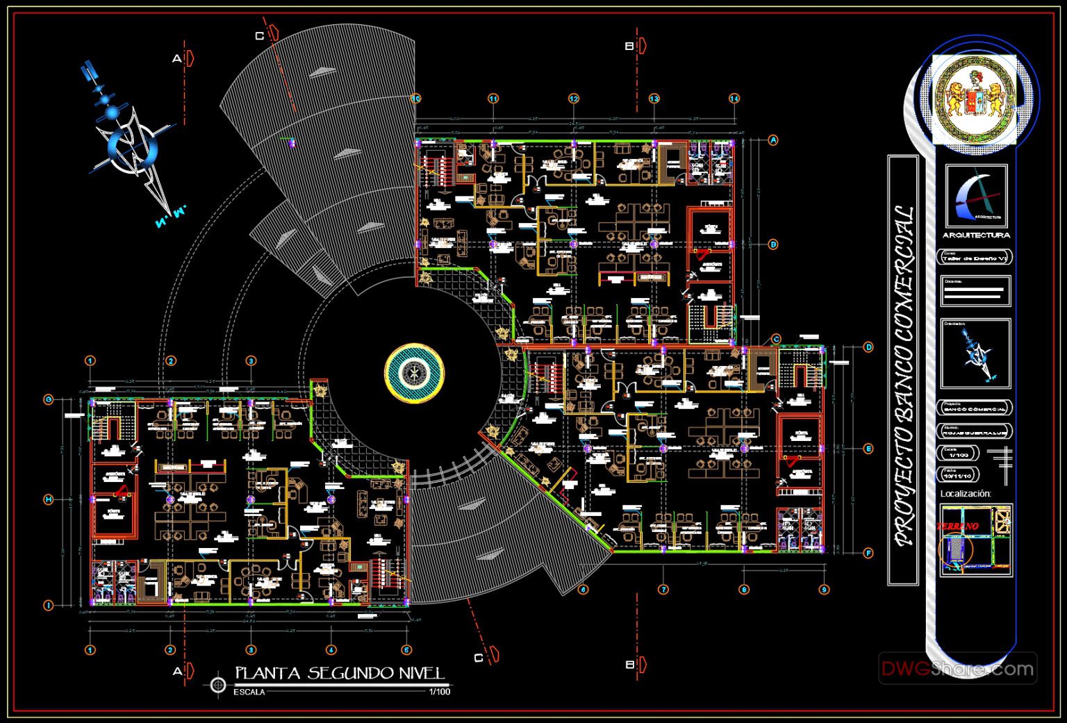 Banking Center DWG Full Project for AutoCAD
