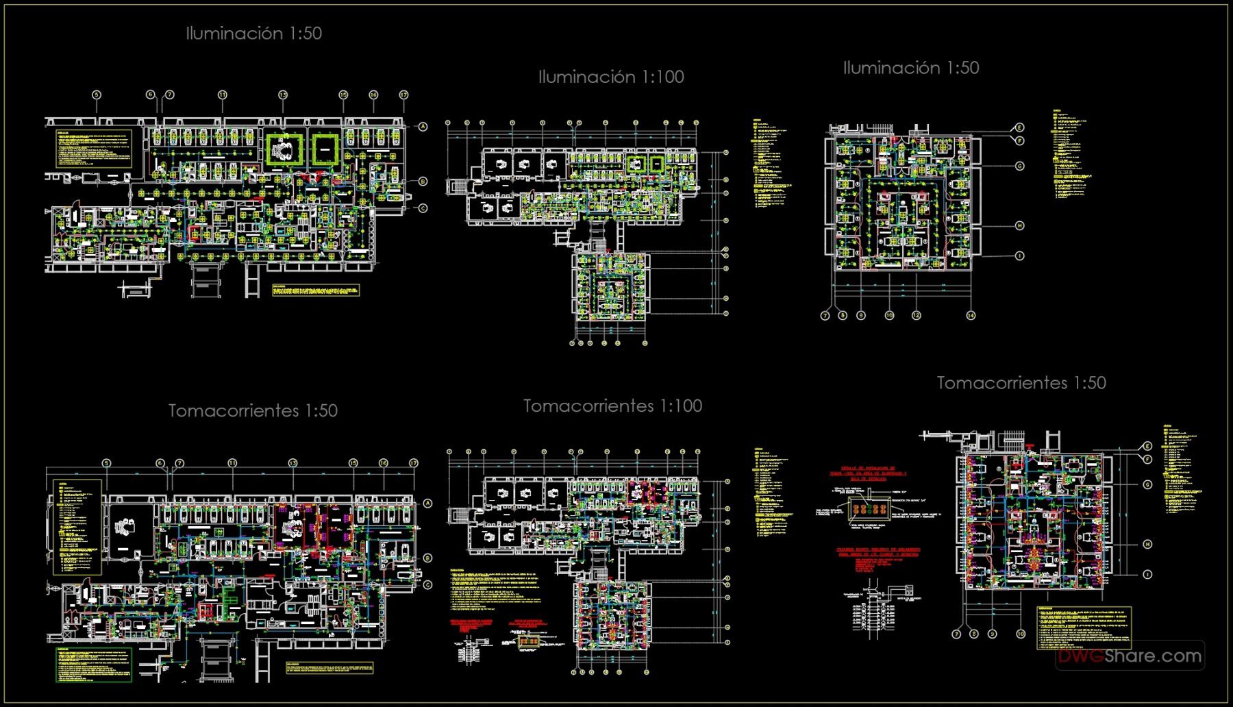 Hospital Electrical Autocad Project Free Download