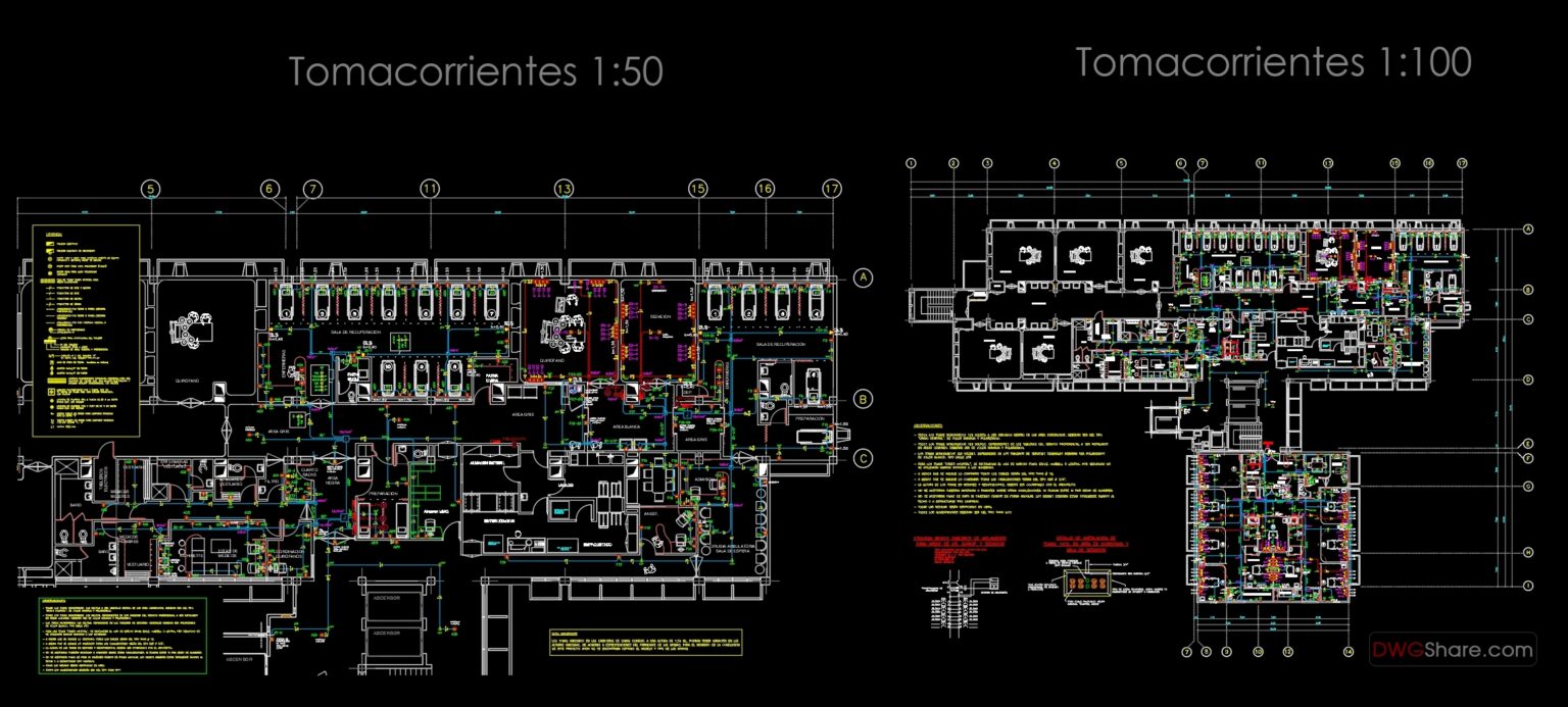 Hospital Electrical Autocad Project Free Download