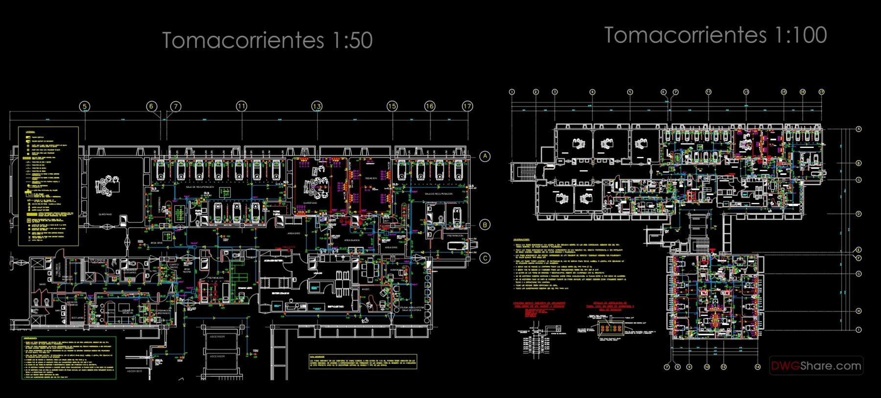 Hospital Electrical Autocad Project Free Download
