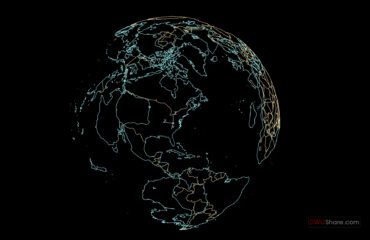 Worldmap 3D Map Free AutoCAD File Download