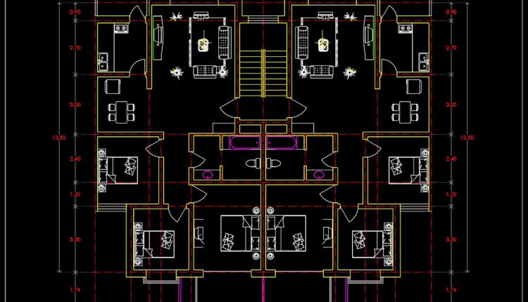 108.Apartment Plans AutoCAD File Free Download - Free Cad Blocks ...