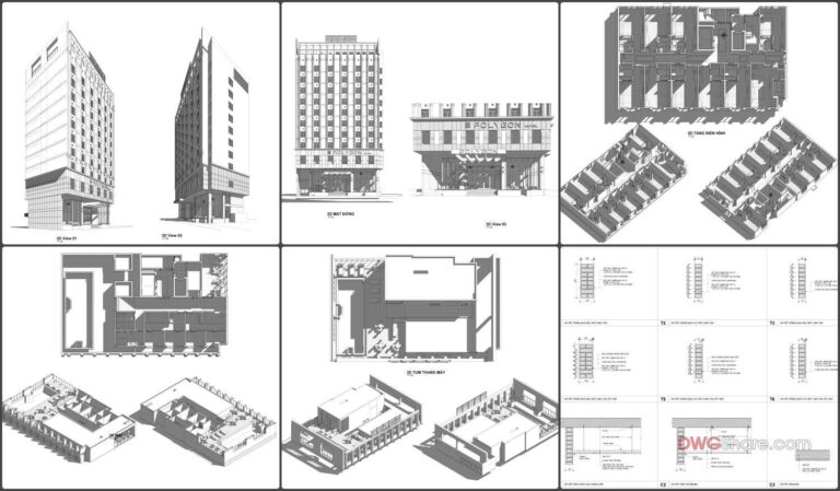 11 Floors Luxury Polygol Hotel Full File PDF 12.5x25.3m