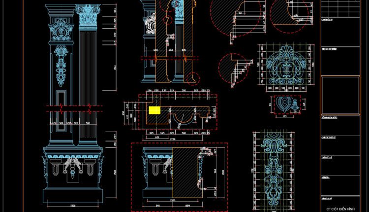 111.Classical Architectural details Blocks free download - Free Cad ...